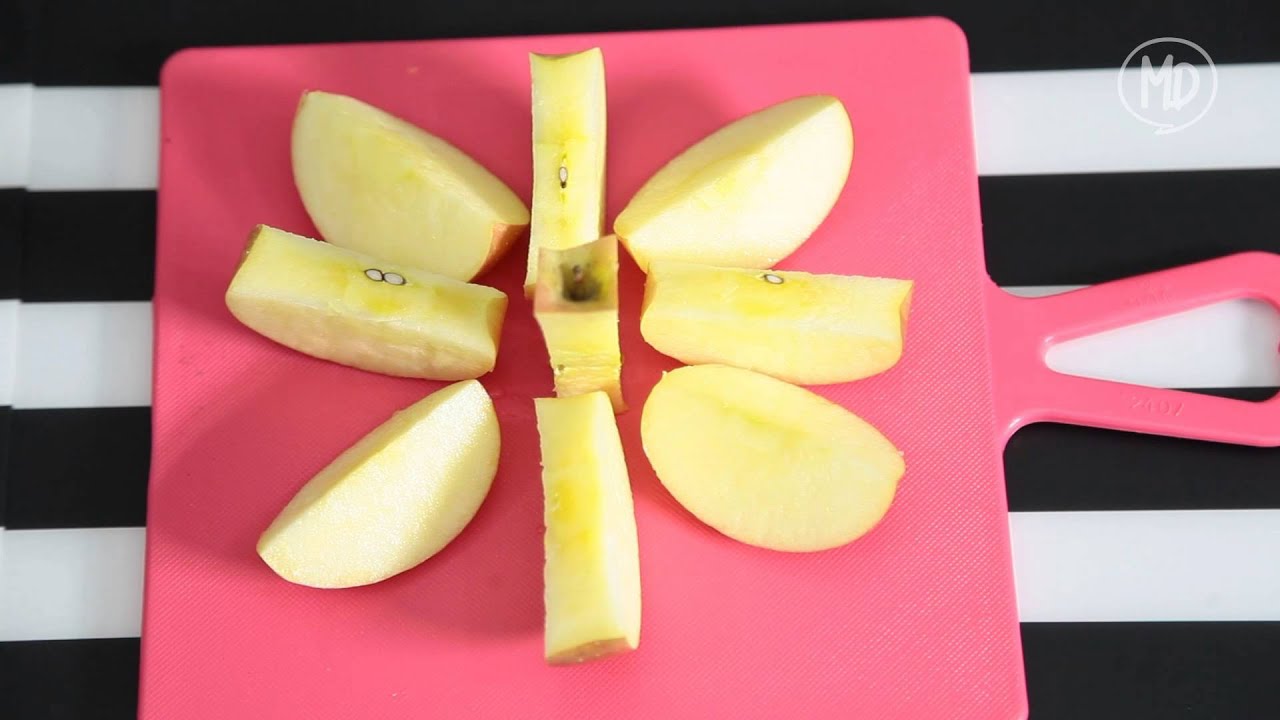How to Cut an Apple Efficiently - YouTube