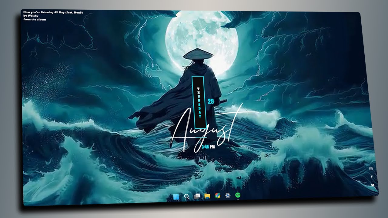 Windows Live Wallpaper: New Desktop Setup Samurai Windows Theme | - YouTube
