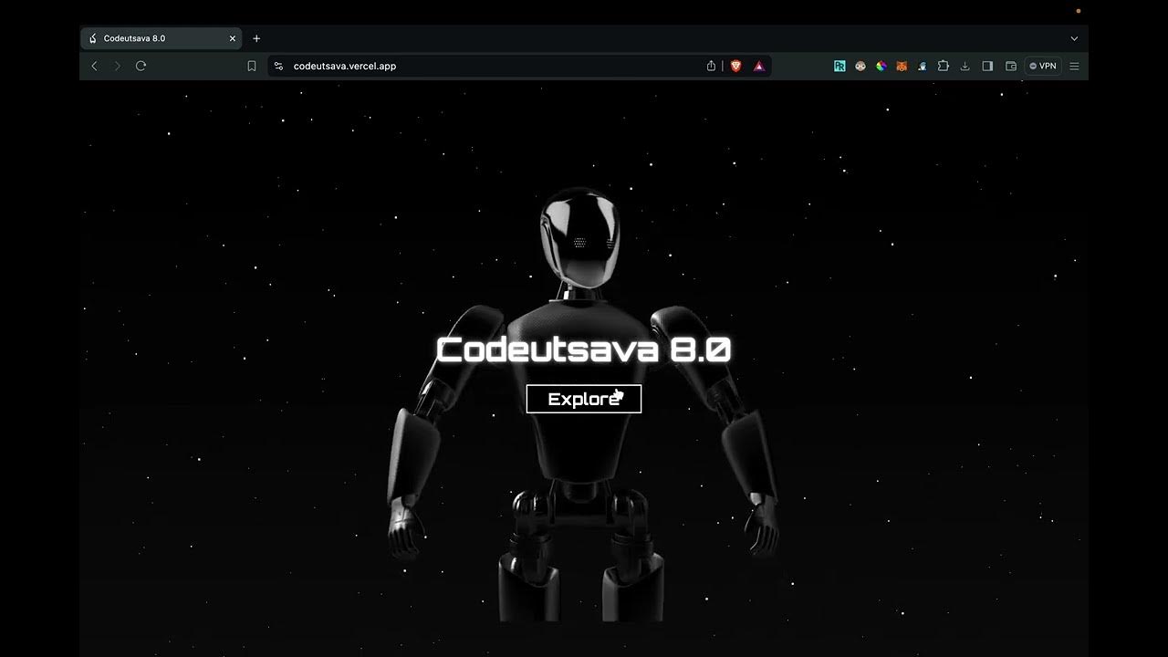 Codeutsava 8.O website on NEXT.JS - YouTube