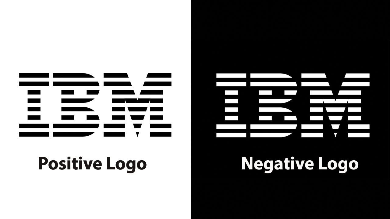 Positive and Negative Logo design - YouTube