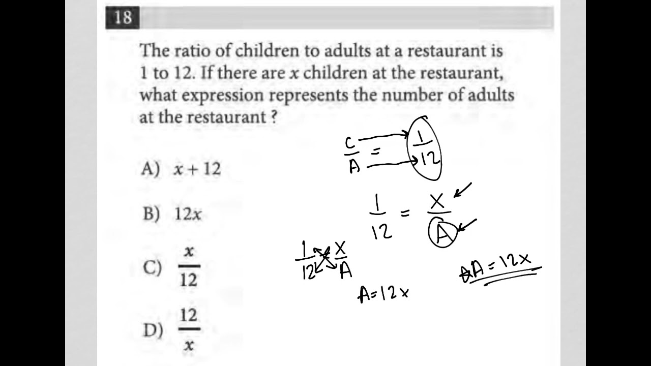 The Ratio Of Children To Adults At A Restaurant Is 1 To 12 If There The Ratio Of Children To Adults At A Restaurant Is 1 To 12 If There