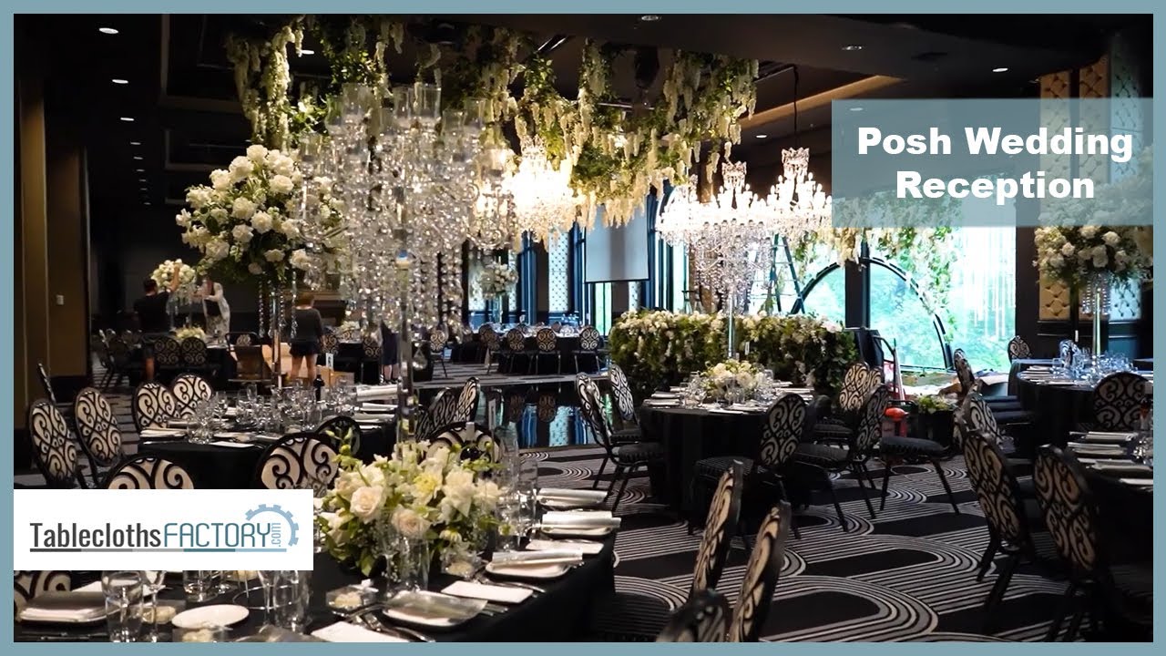 Posh Wedding Reception | Shop The Look | Tableclothsfactory.com - YouTube