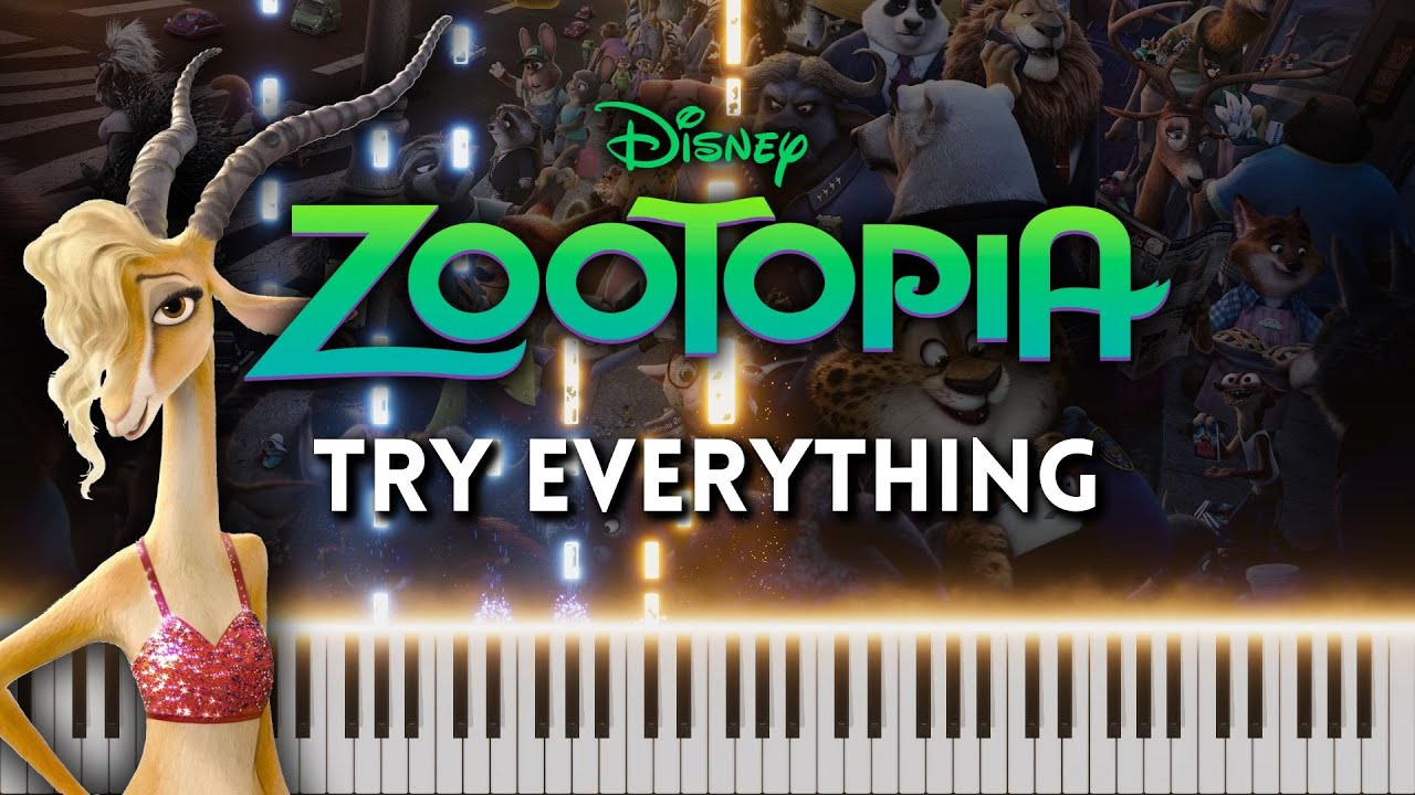 Try Everything by Shakira - Zootopia Piano Cover (FREE MIDI) - YouTube