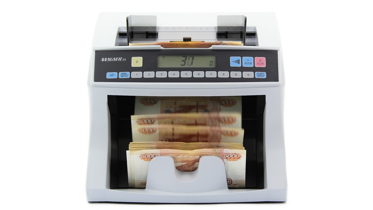 Видеообзор счетчика банкнот Magner 35-2003 - YouTube