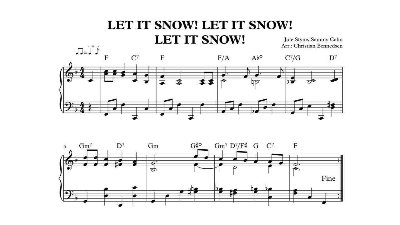 Let It Snow! Let It Snow! Let It Snow! - Piano - YouTube