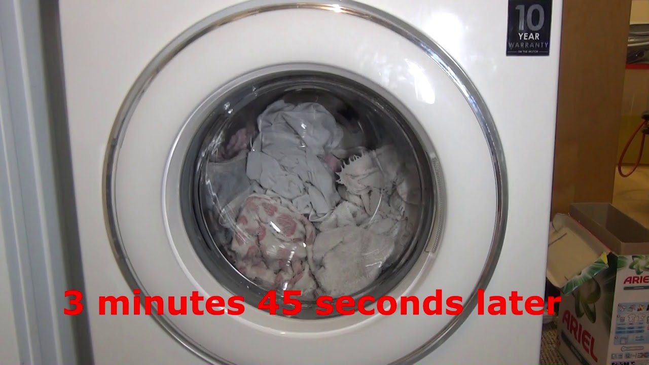 Samsung Ecobubble WF80F5U4W Washing Machine : Wash tumbles at heat (Pt ...