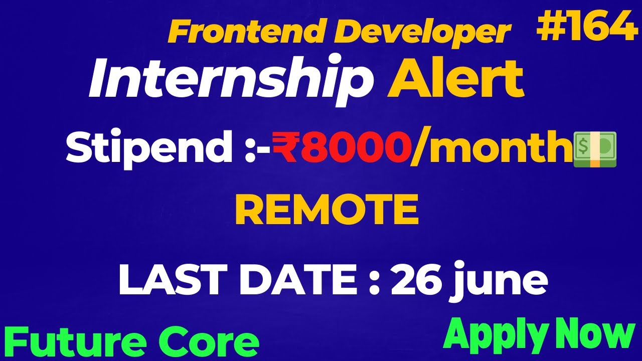 Frontend Developer Internship | #frontend #remotework #college # ... Frontend Developer Internship | #frontend #remotework #college # ...