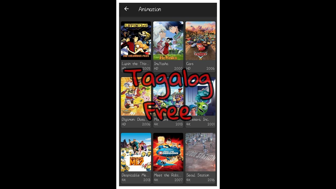 Watch tagalog movie and anime for free - YouTube