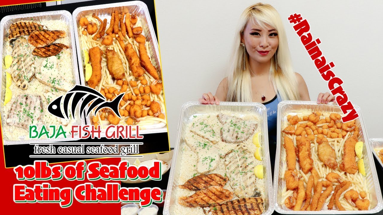10lbs of Seafood Eating Challenge ft. Freakeating @ Baja Fish Grill ...