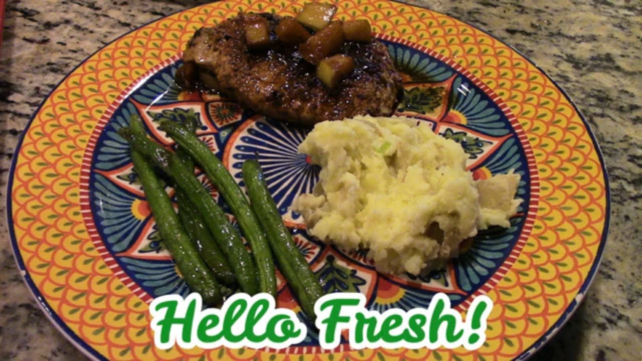 Hello Fresh Brown Sugar Bourbon Pork Chops! 🍖 - YouTube