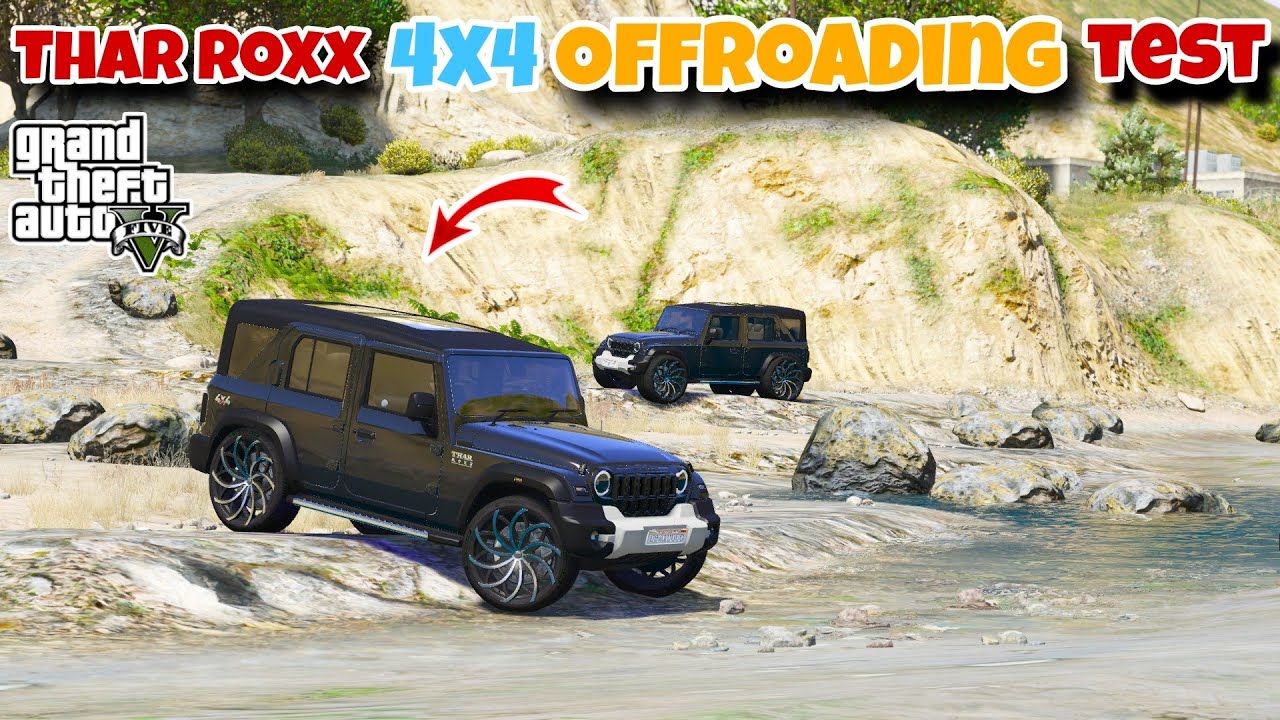 GTA 5 : INDIAN THAR ROXX 4X4 EXTREME OFFROADING ON MOUTANS #gta5 - YouTube