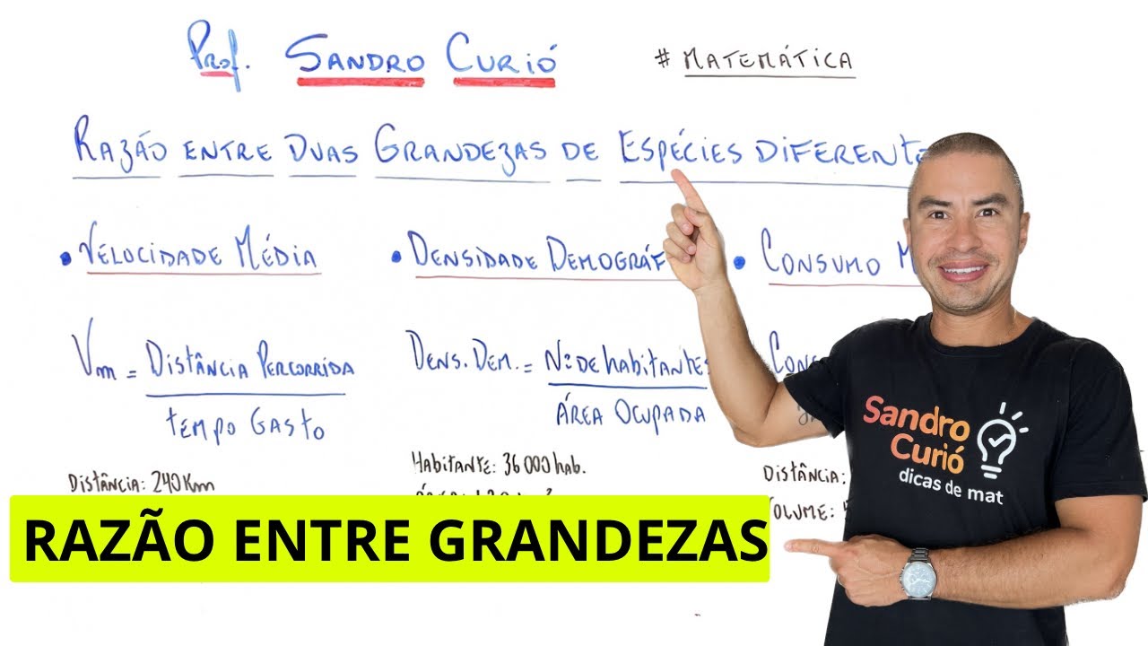 RAZÃO ENTRE GRANDEZAS DIFERENTES | RÁPIDO E FÁCIL - YouTube