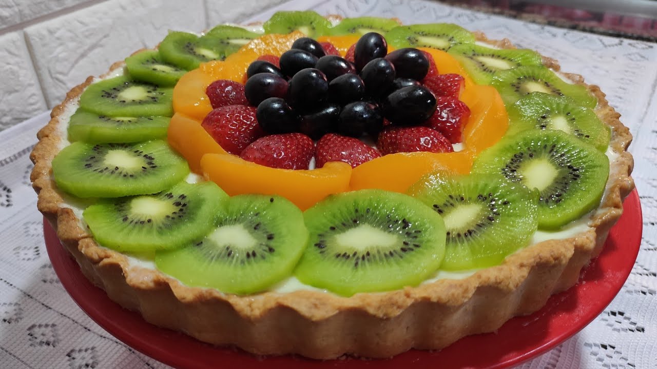 Torta de frutas Tropical super refrescante, deliciosa 😍 Massa sem ovos ...