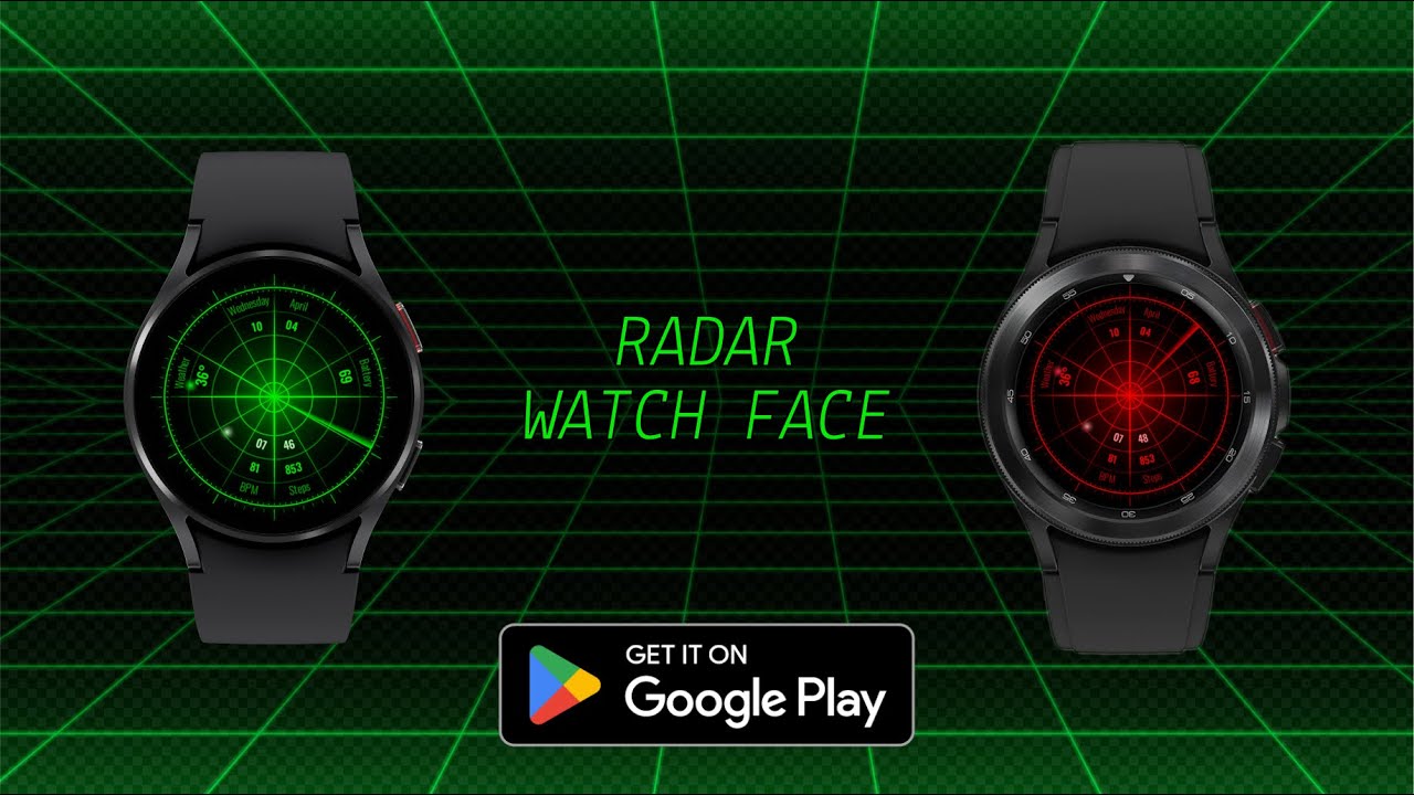 Radar Watch Face by NodeShaper - Hybrid watch face for the new Samsung ...