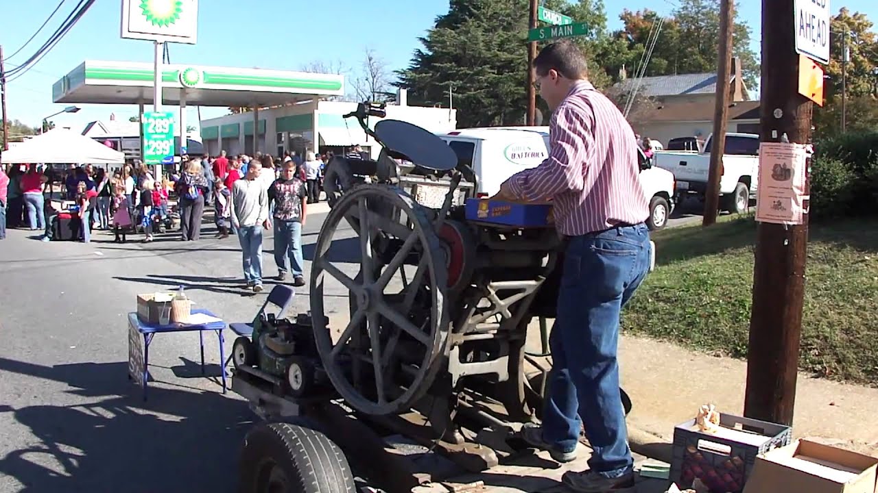 Foot Powered Printing Press - YouTube