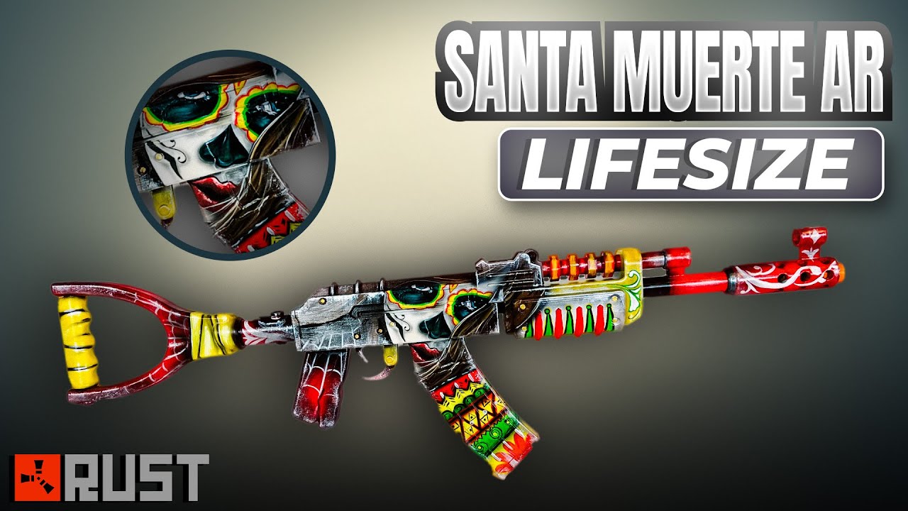 Rust AK Santa Muerte Skin Life Size / Real Prop - YouTube