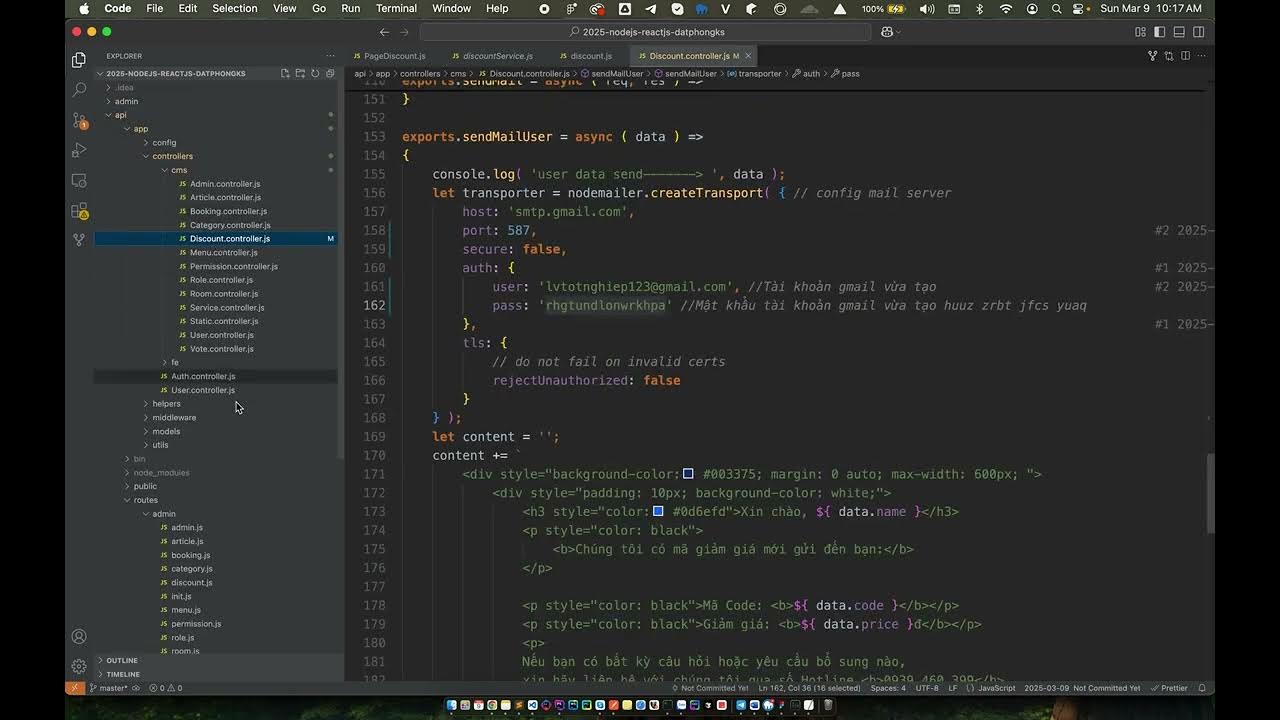 27. Review tính năng gủi mã giảm giá cho user đồ án website đặt phòng khách sạn - 123code.net ...