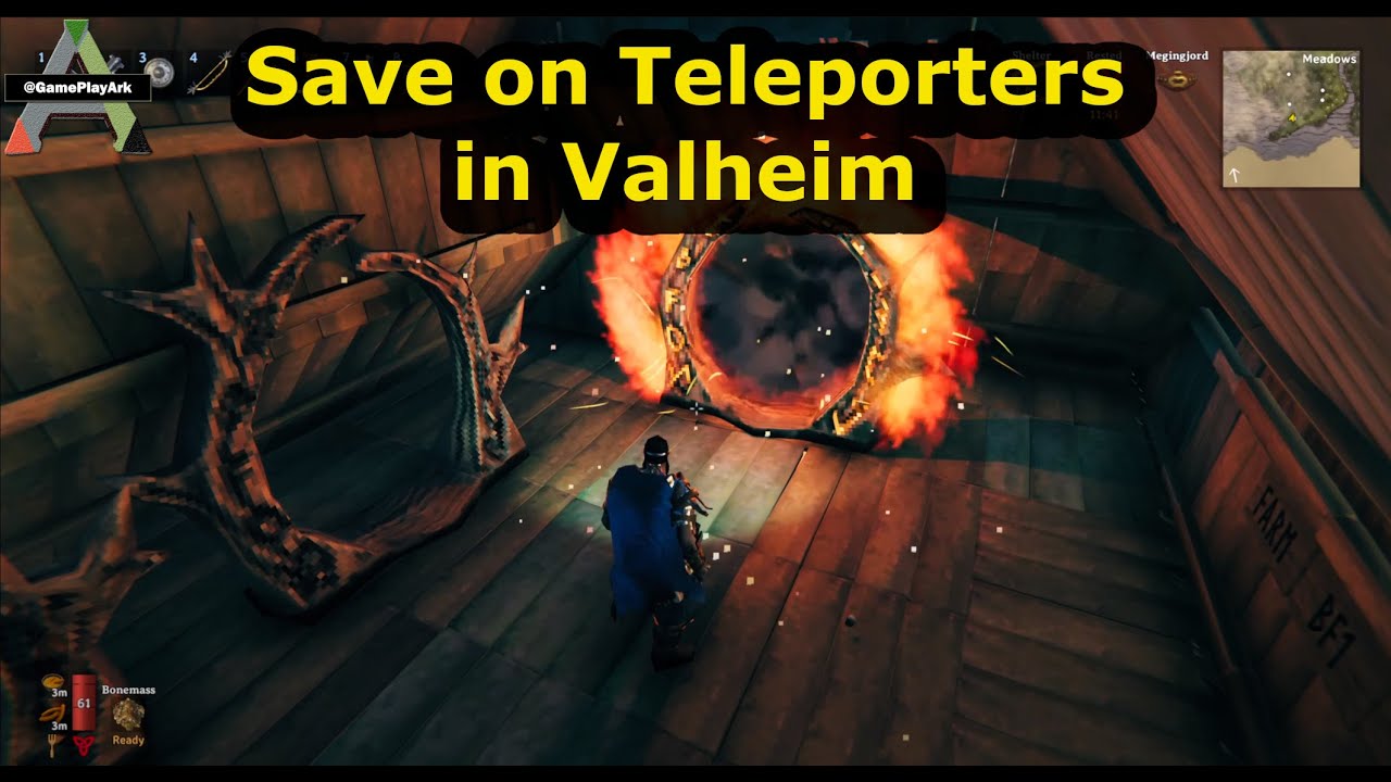 Save on Teleporters in Valheim ( only need 2 teleporters at main base ...