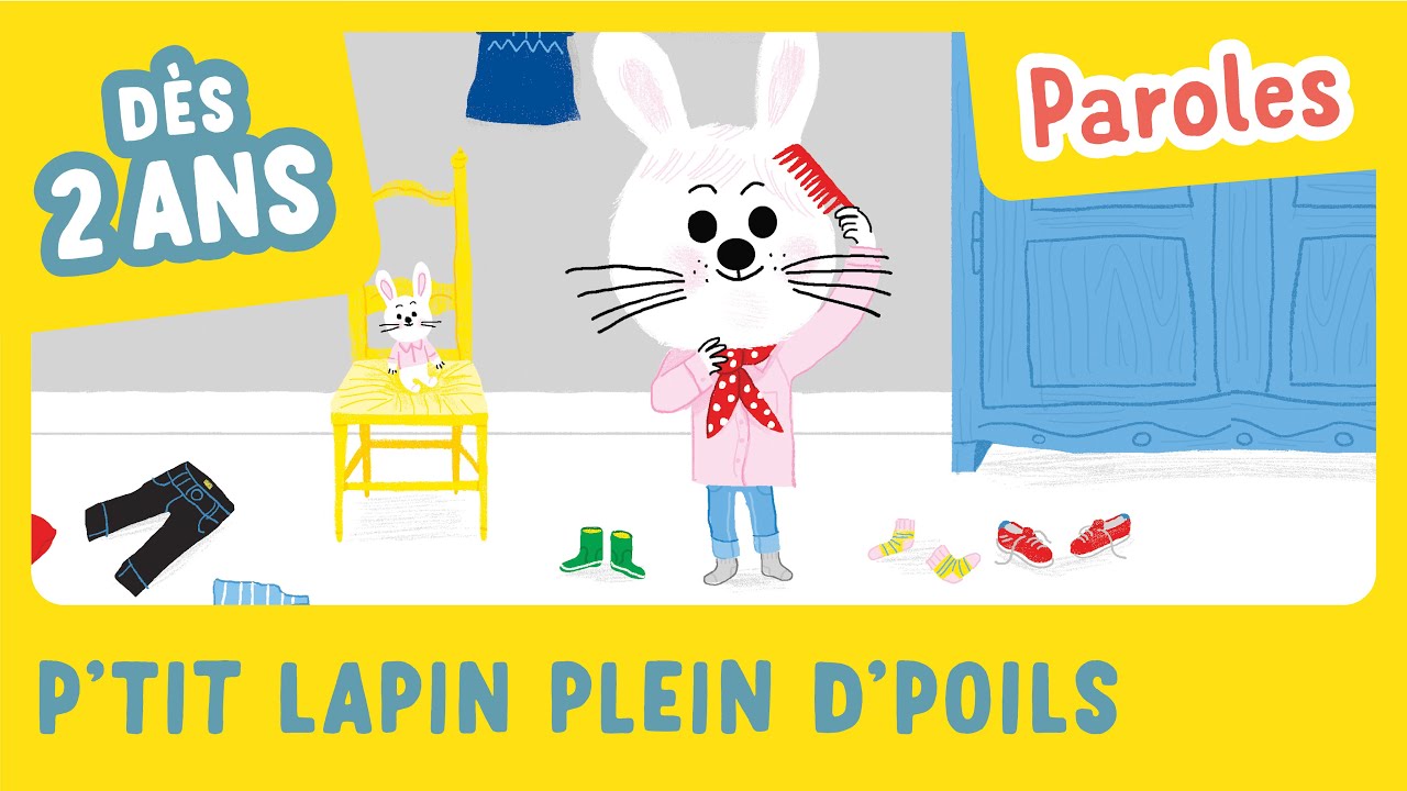 P'tit lapin plein d'poils avec PAROLES - Mon imagier des comptines ...