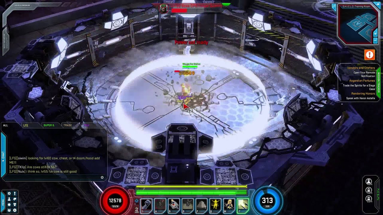 Marvel Heroes - Ms. Marvel, TTK on Test Boss Dummy w/o Ultimate - YouTube