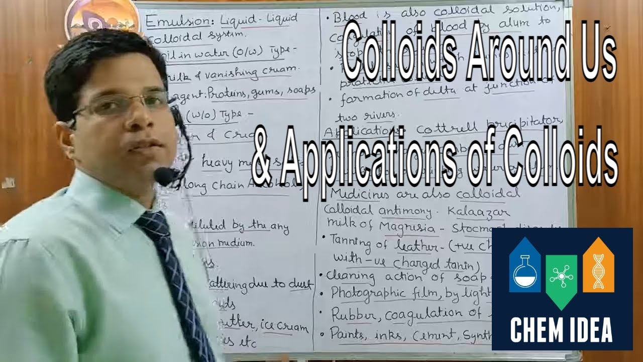 Surface chemistry || Colloids Around Us || Applications of Colloids ...