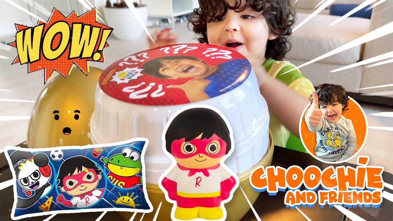Ryan's World Giant Easter Eggs Surprise, Golden Mystery Egg Surprise ...