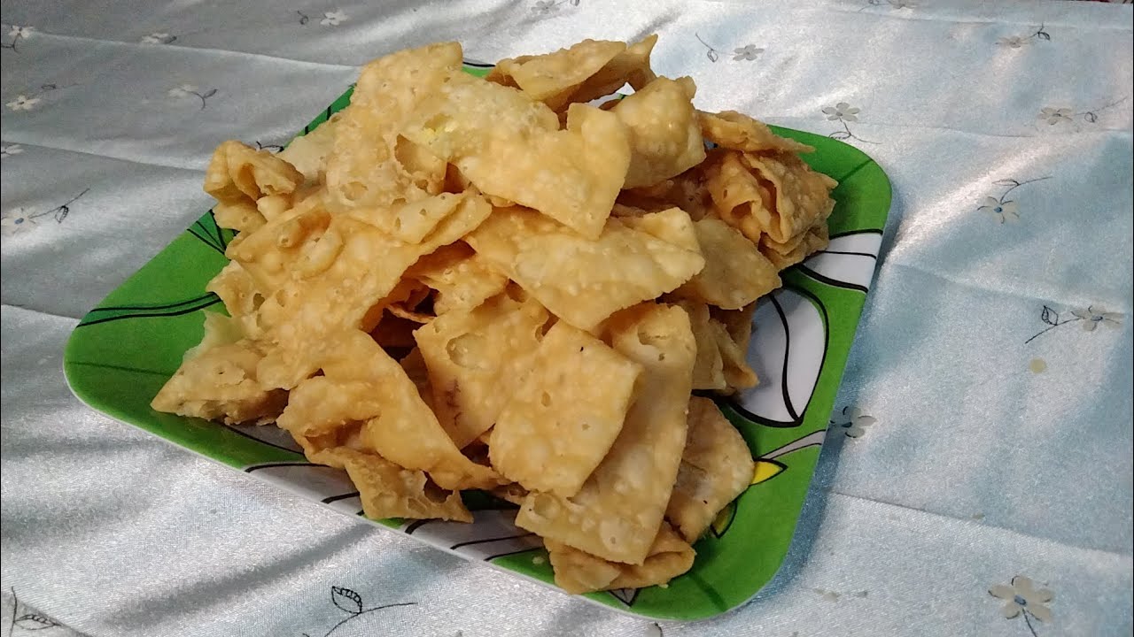 Keripik pangsit renyah dan gurih | sesi foto - YouTube
