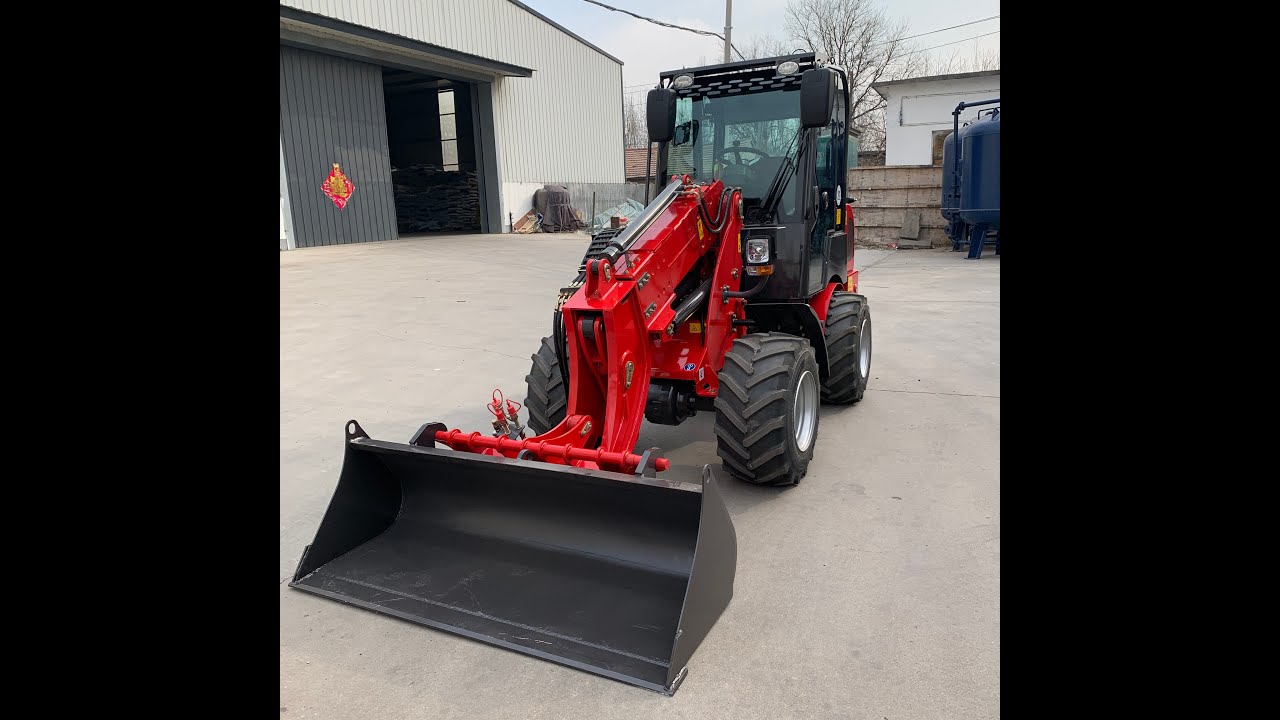 Chinese HZM hydrostatic 810T 1ton telescopic loader function show- nice ...