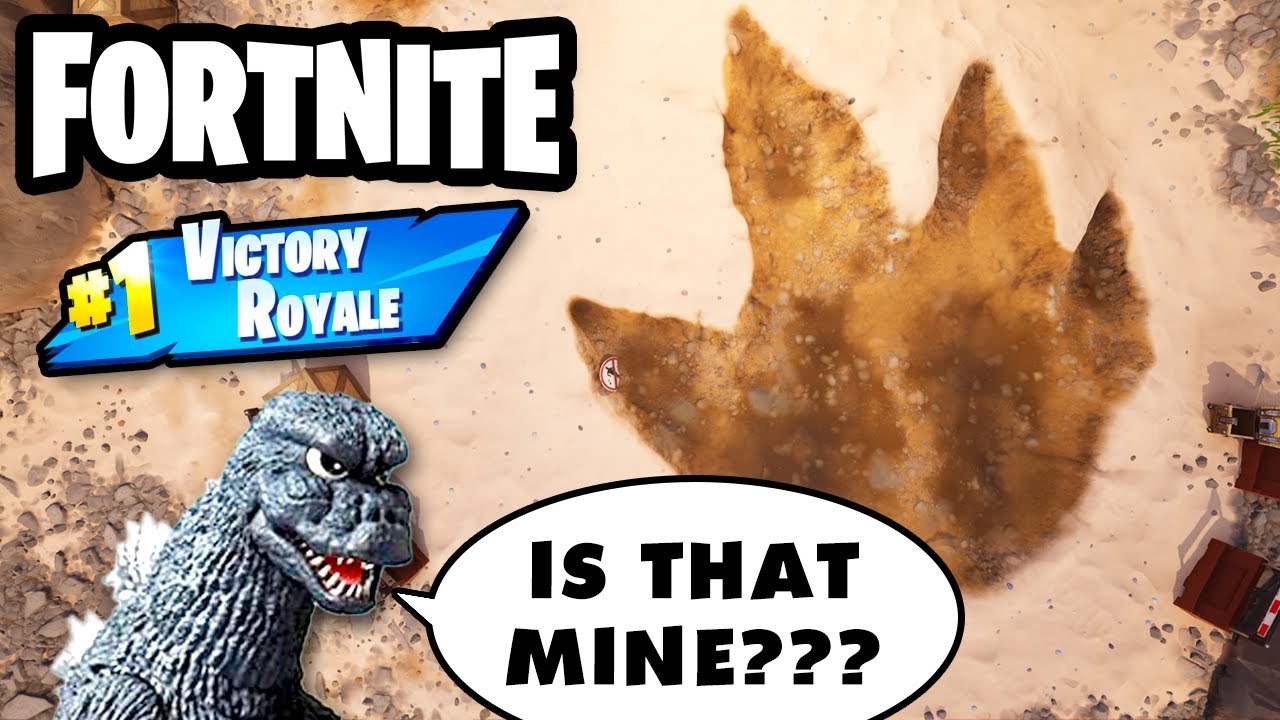 Godzilla's Footprints? In Fortnite? - YouTube