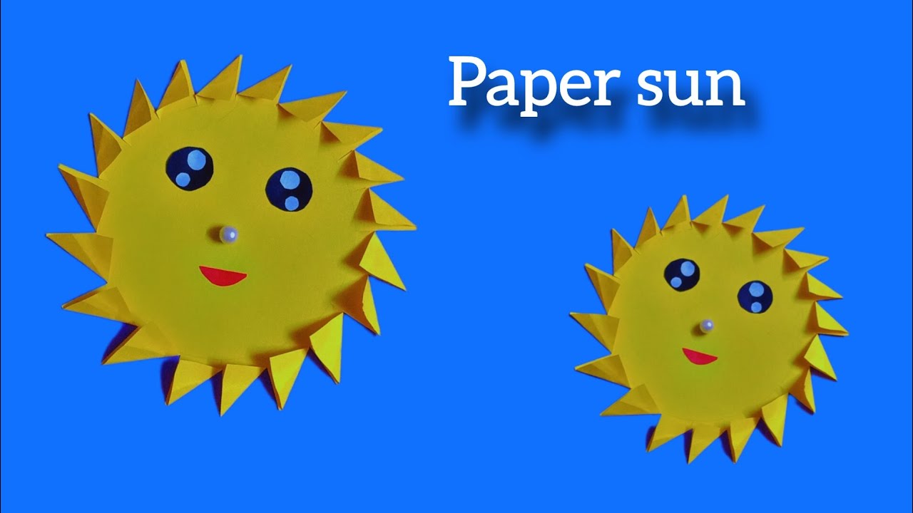 How to make paper sun 🌞 || fun craft || sun paper craft || paper sun ...