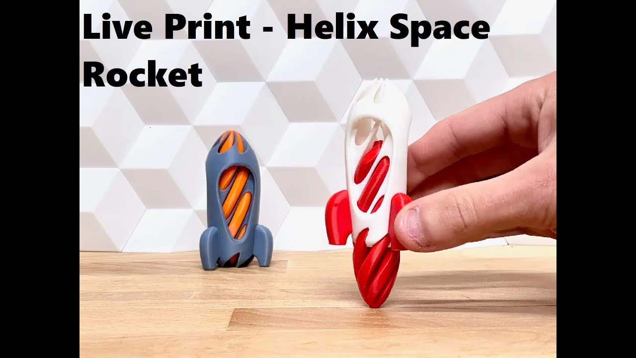 3D Print Live - Helix Space Rocket Part 1 - YouTube