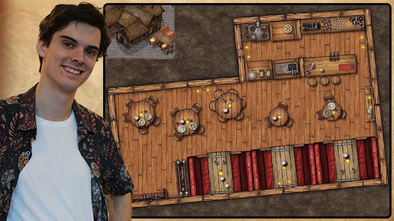 How to Create A Tavern Map with Characters and Backsotry for DnD - YouTube