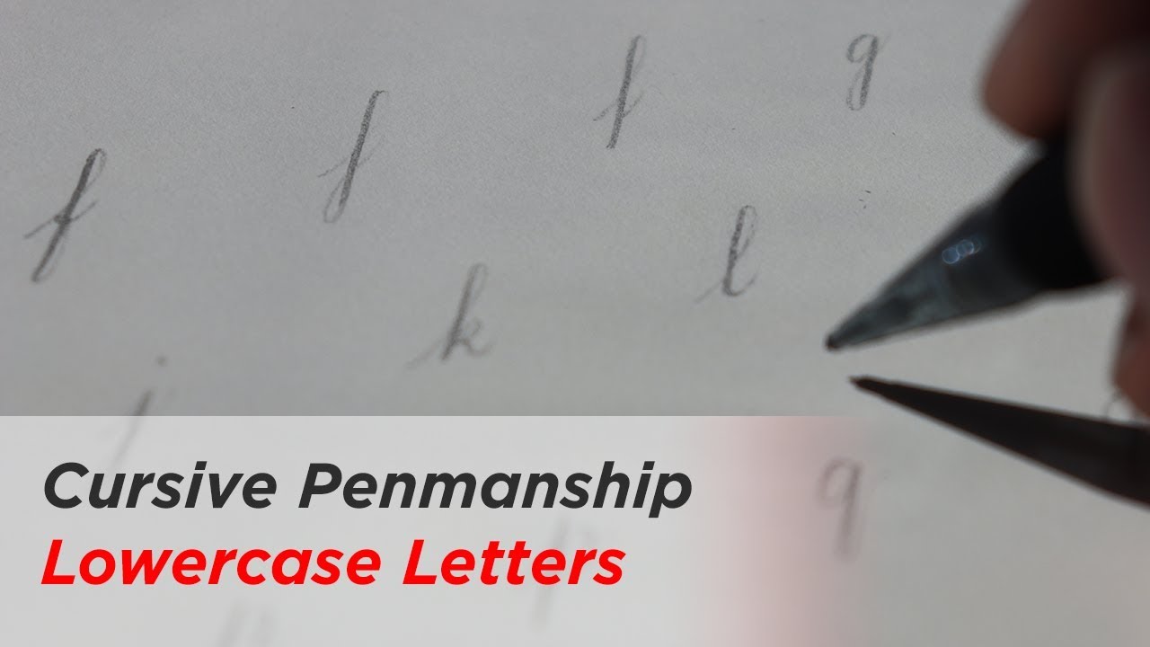 Cursive Penmanship - Lowercase Letters a to z - YouTube