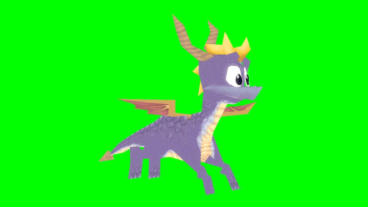 PS1 Spyro Flying Greenscreen - YouTube