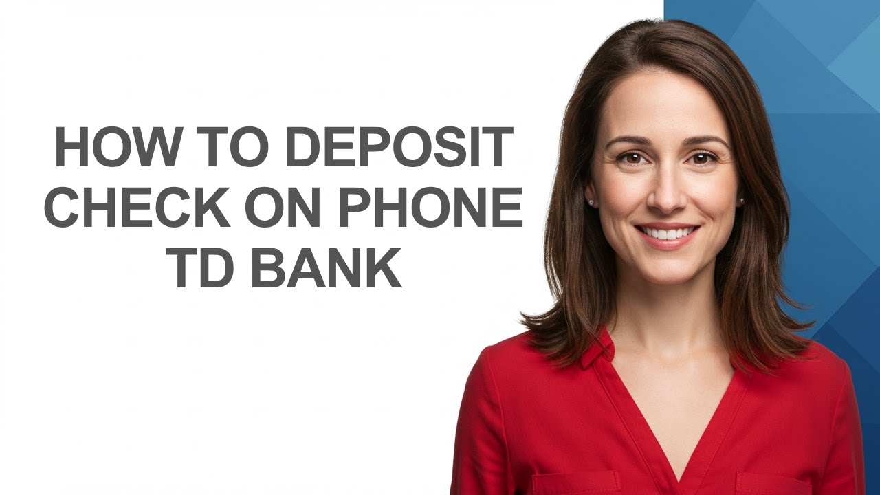 How To Deposit Check On Phone Td Bank - AshleyHowTo - YouTube