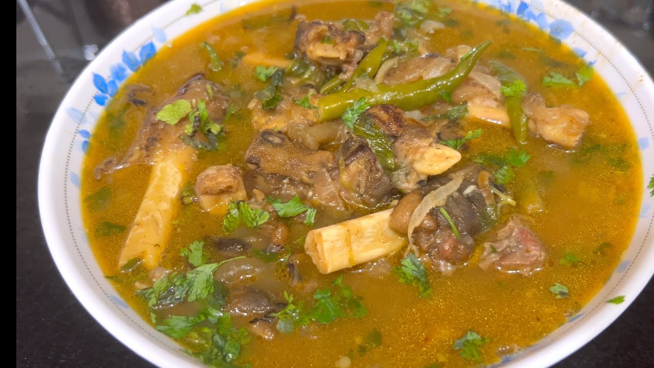 Mutton Nihari paye | Hyderabadi special paye | Goat trotters soup ...