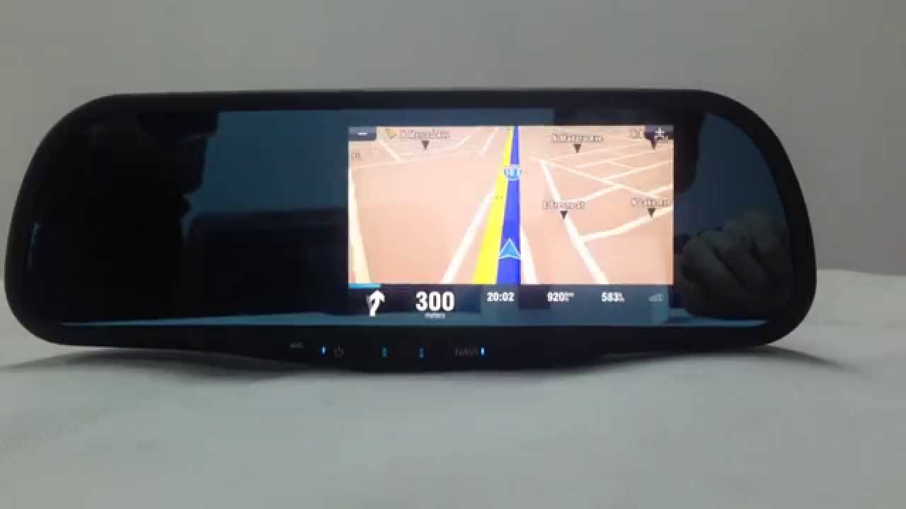 5'' CASKA X mirror All in One System (GPS function) - YouTube