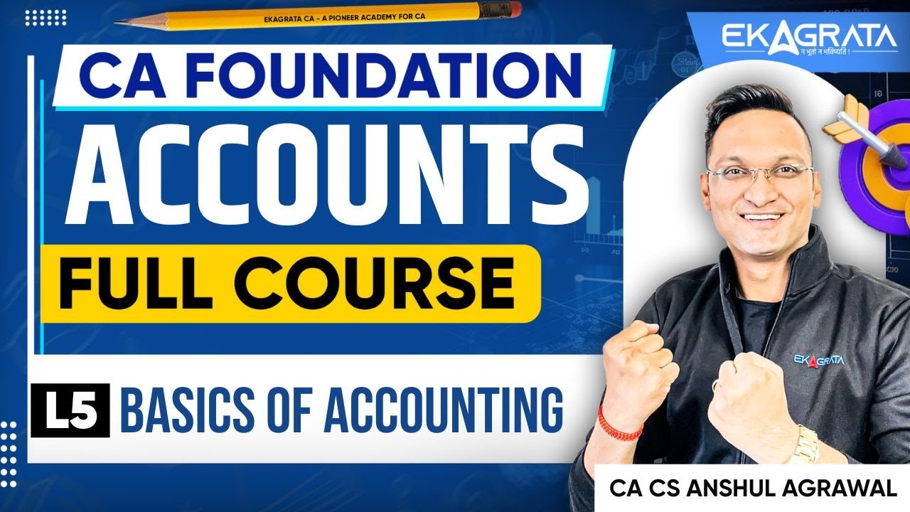 CA Foundation Accounts 2025 Basics of Accounting L5 Accounting Process ...