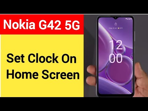 How to set clock on home screen, Nokia G42 5G time set kaise karen ...
