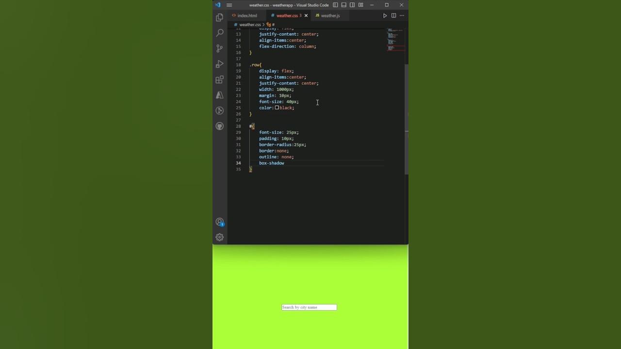 Create Weather App Using Javascript ☁️🌧️⛅🌞 Javascriptproject Html Css Weather Youtube