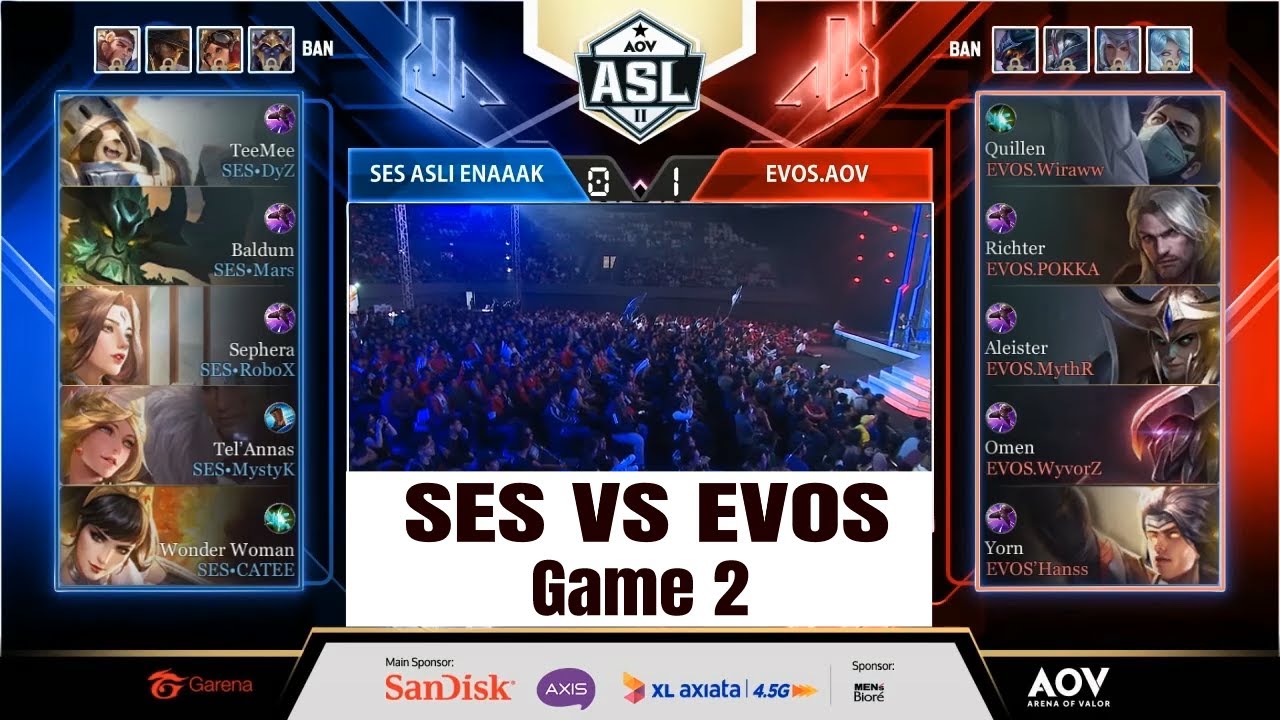 SES vs EVOS Game 2 - Grand Final ASL Season 2 - Garena AOV (Arena of ...