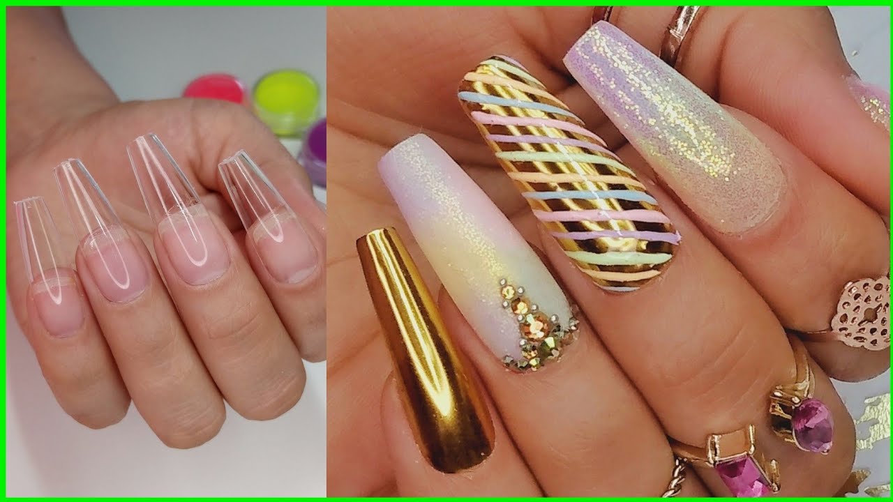 Uñas Con Tips Completos ️Gelly Tips by Kiara Sky / Uñas sin acrílico ni ...