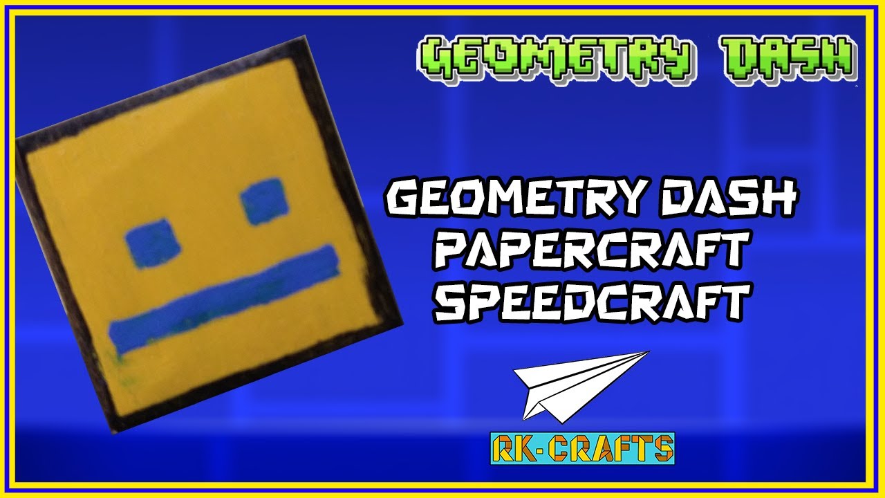 Geometry Dash Papercraft Speedcraft #geometrydash #papercraft - YouTube