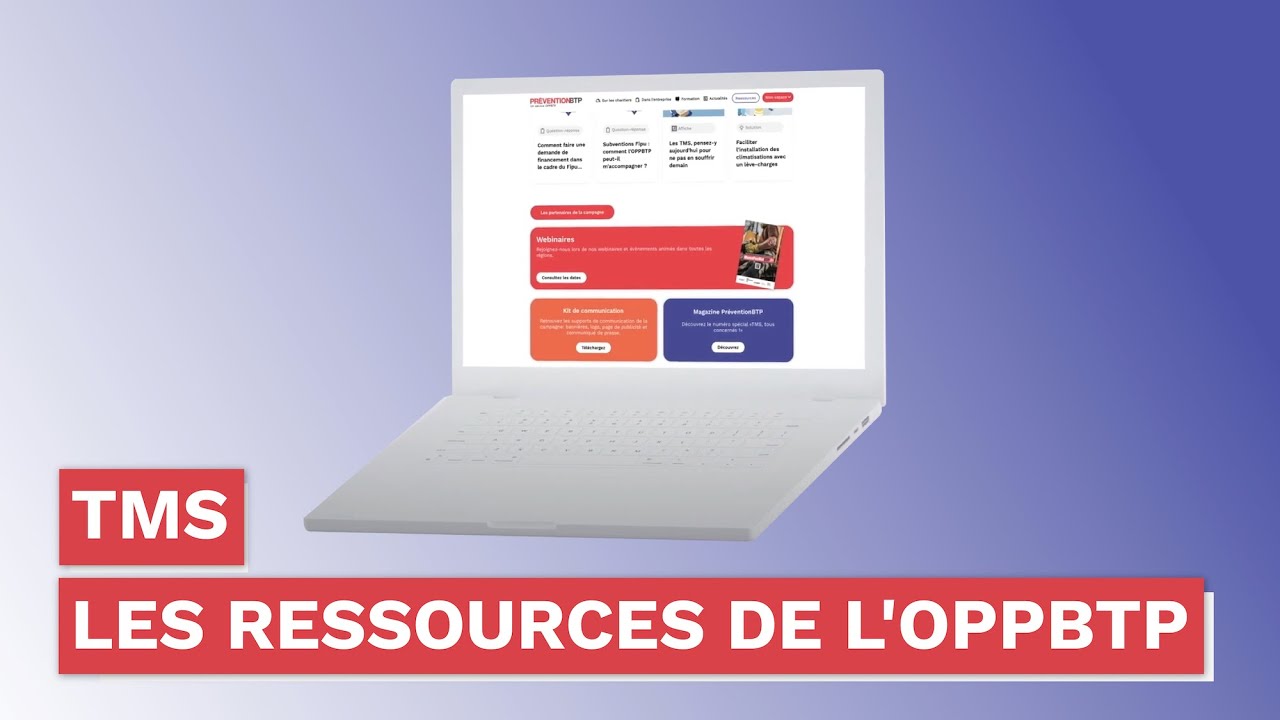 Prévenir les TMS dans le BTP : zoom sur les ressources de l'OPPBTP ...