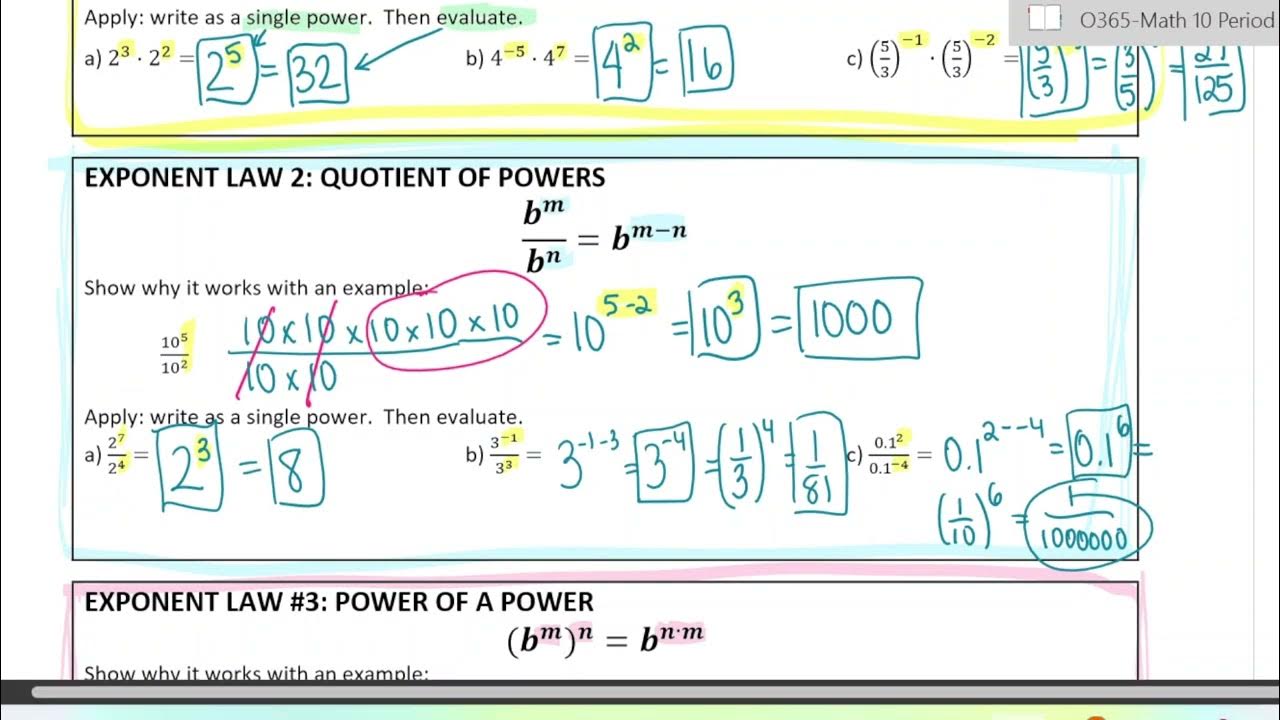 Math 10 - Roots and Powers Lesson 5a (section 4.6) - YouTube