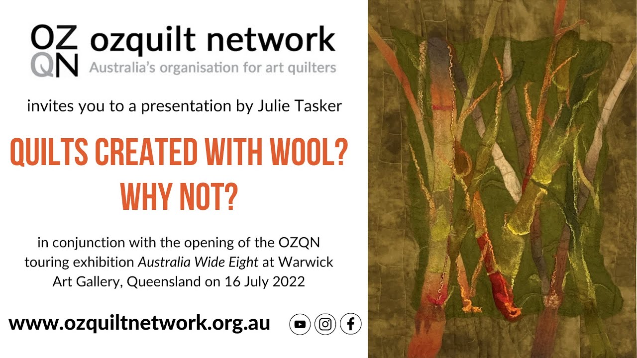 Ozquilt Network: Quilts with Wool: Why Not? by Julie Tasker - YouTube