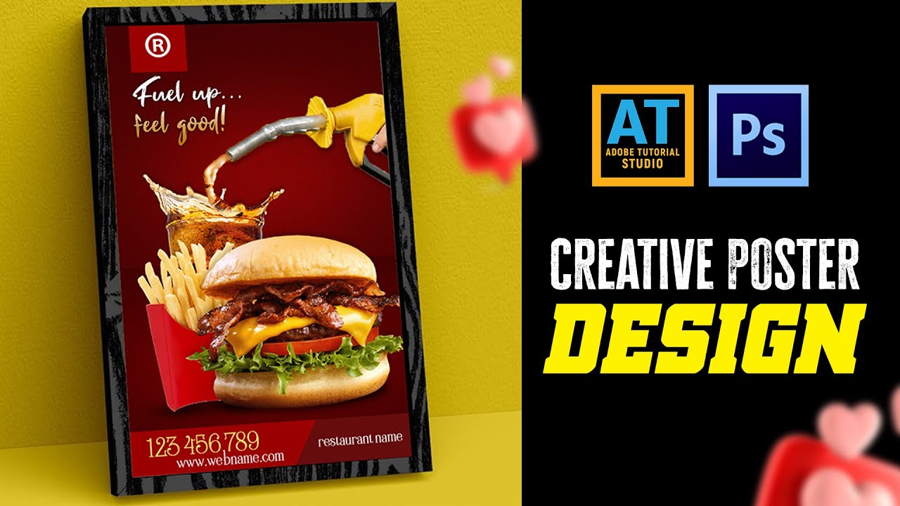 Creative Food Poster Design | Adobe Photoshop - YouTube