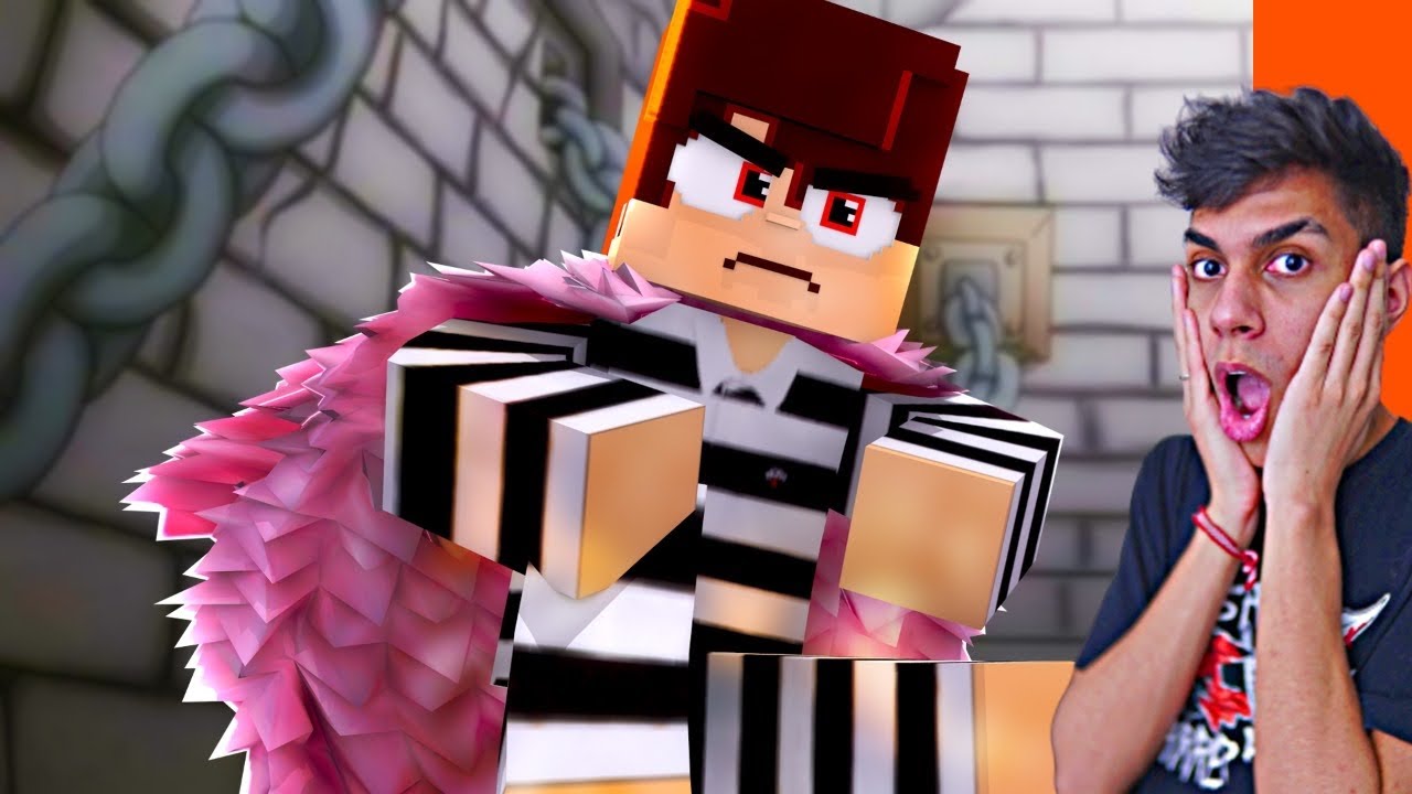 VIREI O DOFLAMINGO 𝗡𝗢 MINECRAFT POCKET EDITION !! ONE PIECE GUERRA 𝗘𝗣 ...
