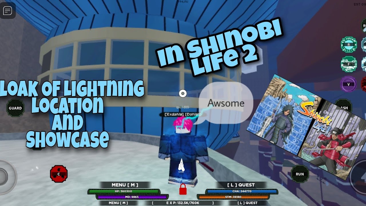 Cloak Of Lightning Spawn Location & Showcase [Roblox Shinobi Life 2 ...