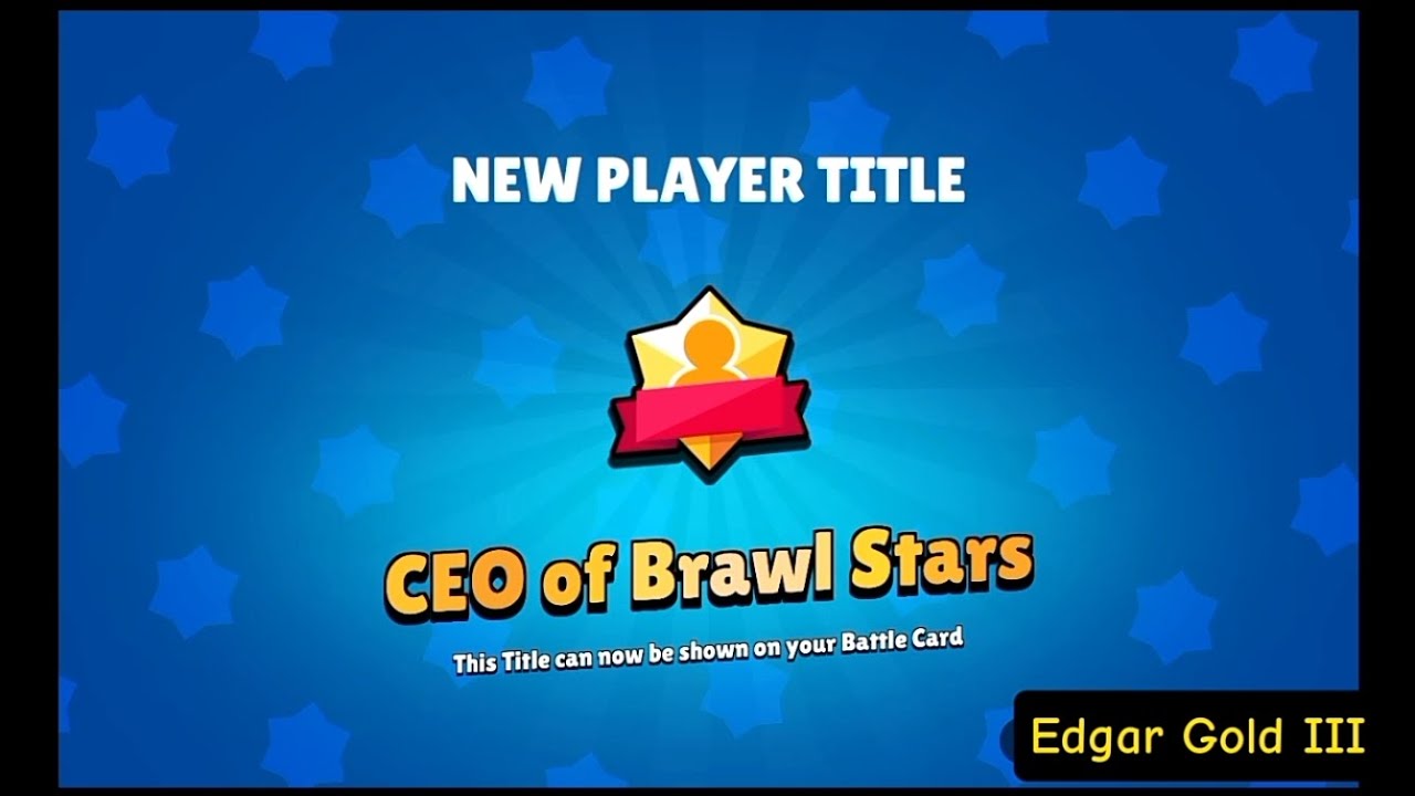 CEO Of Brawl Stars (First Mastery) - YouTube